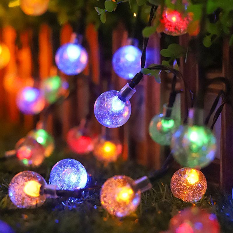 Vilahome Foam Ball Flashing Light, 9m Long Plug-in Light with 32 Black ...