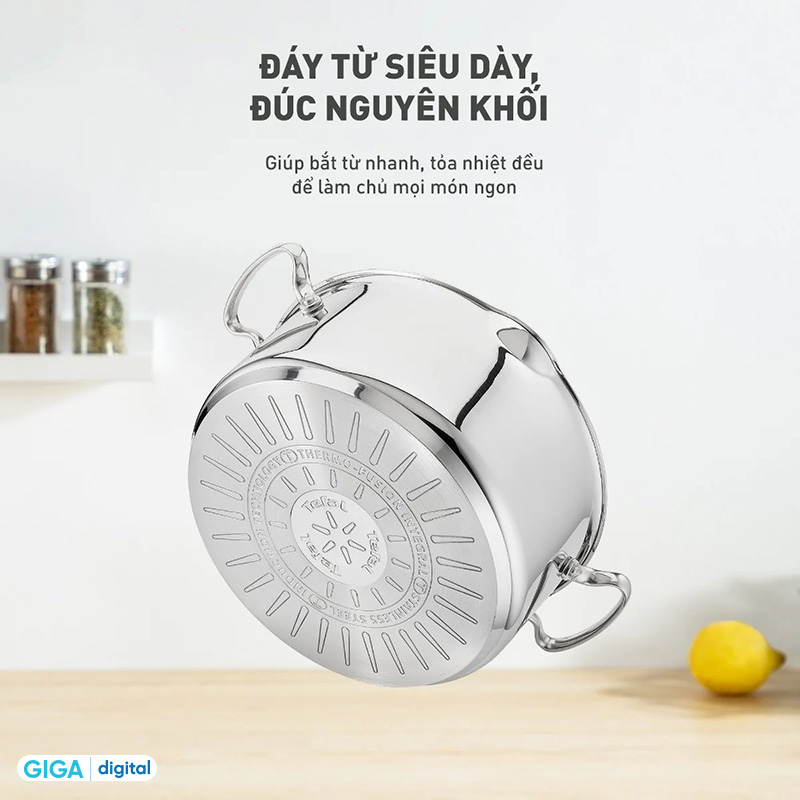 Tefal Duetto stainless steel pot 4 sizes 18cm/20cm/24cm/28cm - Comes ...