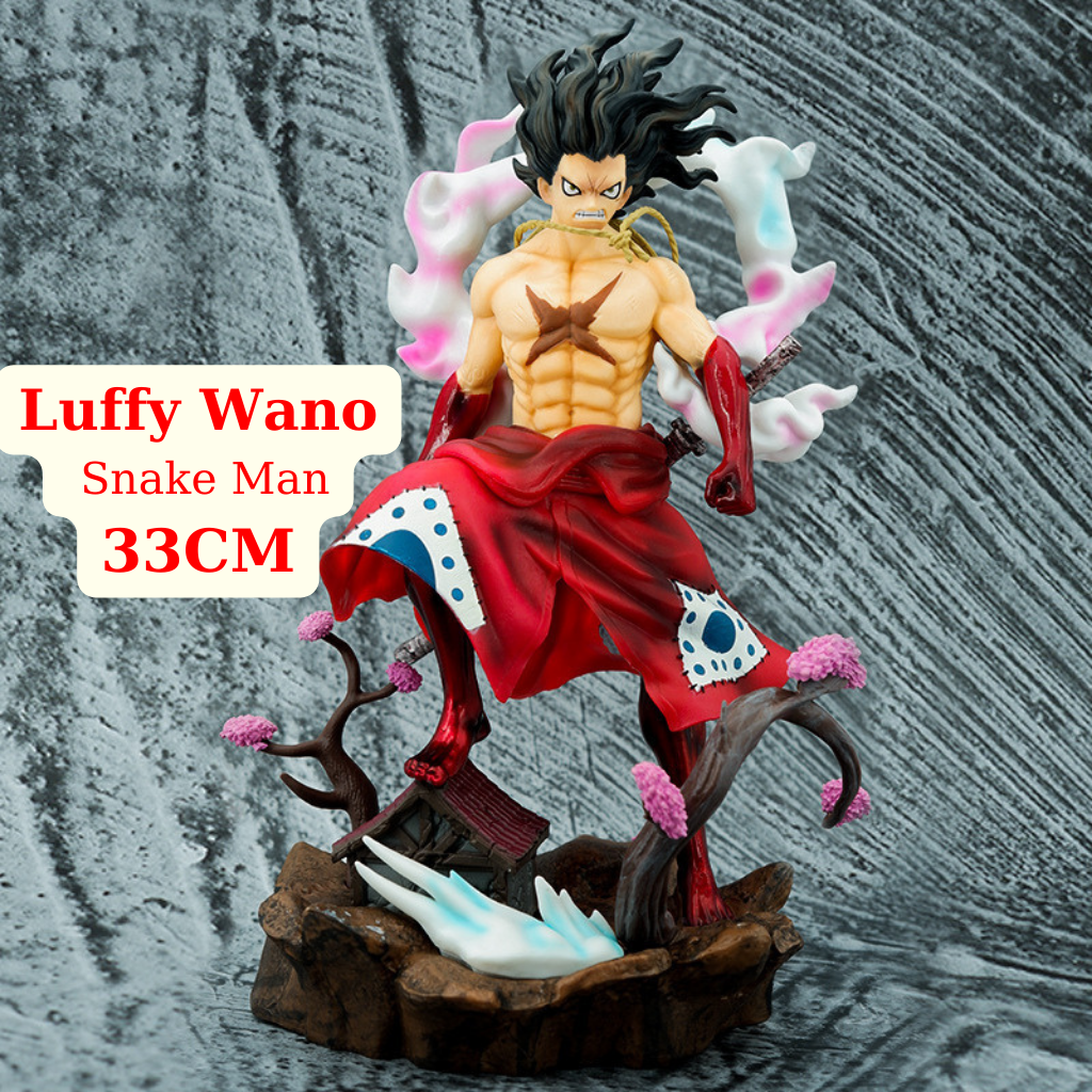 Luffy Pirate Model Wano Snake Man 33cm High-End One Piece Model, Anmie ...