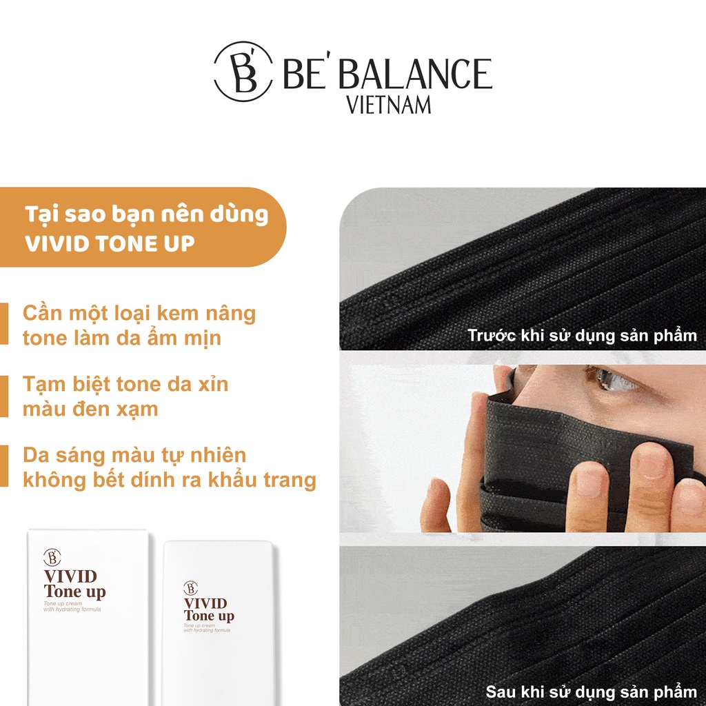 (V02) Be'Balance VIVID TONE UP CREAM Whitening and Beautifying Skin Skincare 50ml | Shopee Singapore