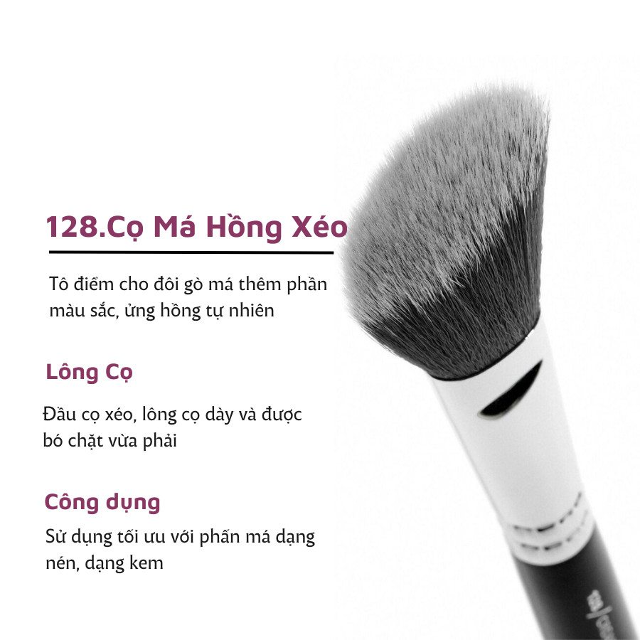 ZOEVA 128 Cream Check Brush Diagonal Blush Brush (Black) | Shopee Singapore
