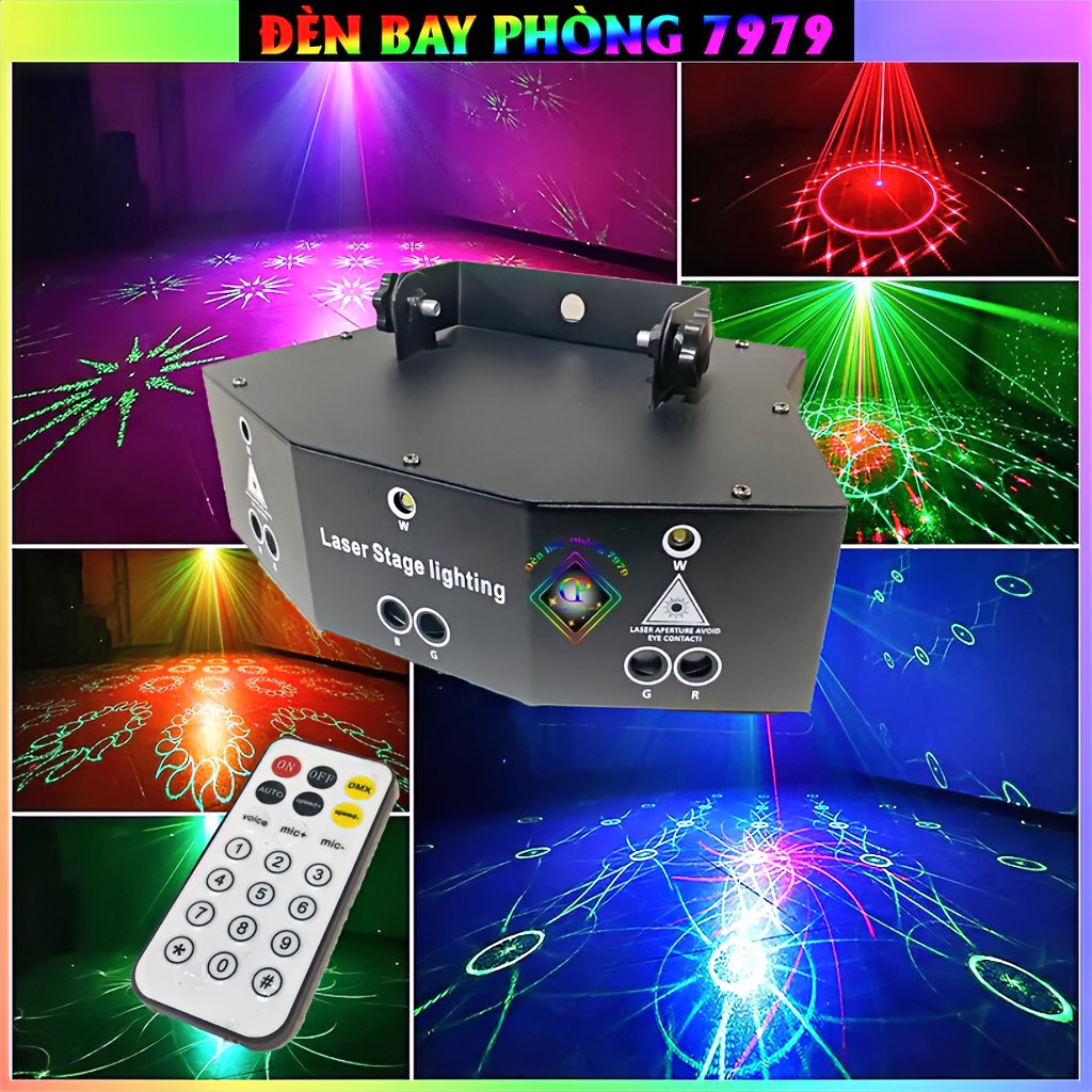 Genuine 9-Eye Laser Light Music Sensor 3D Technology, Beam Scanning ...