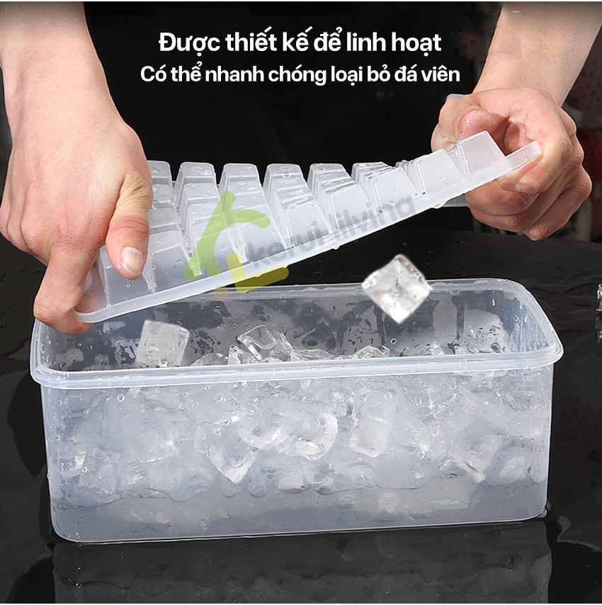 Ice Cube Tray With Smart Lid, AIGE Heat-Resistant Ice Tray, High-Grade ...