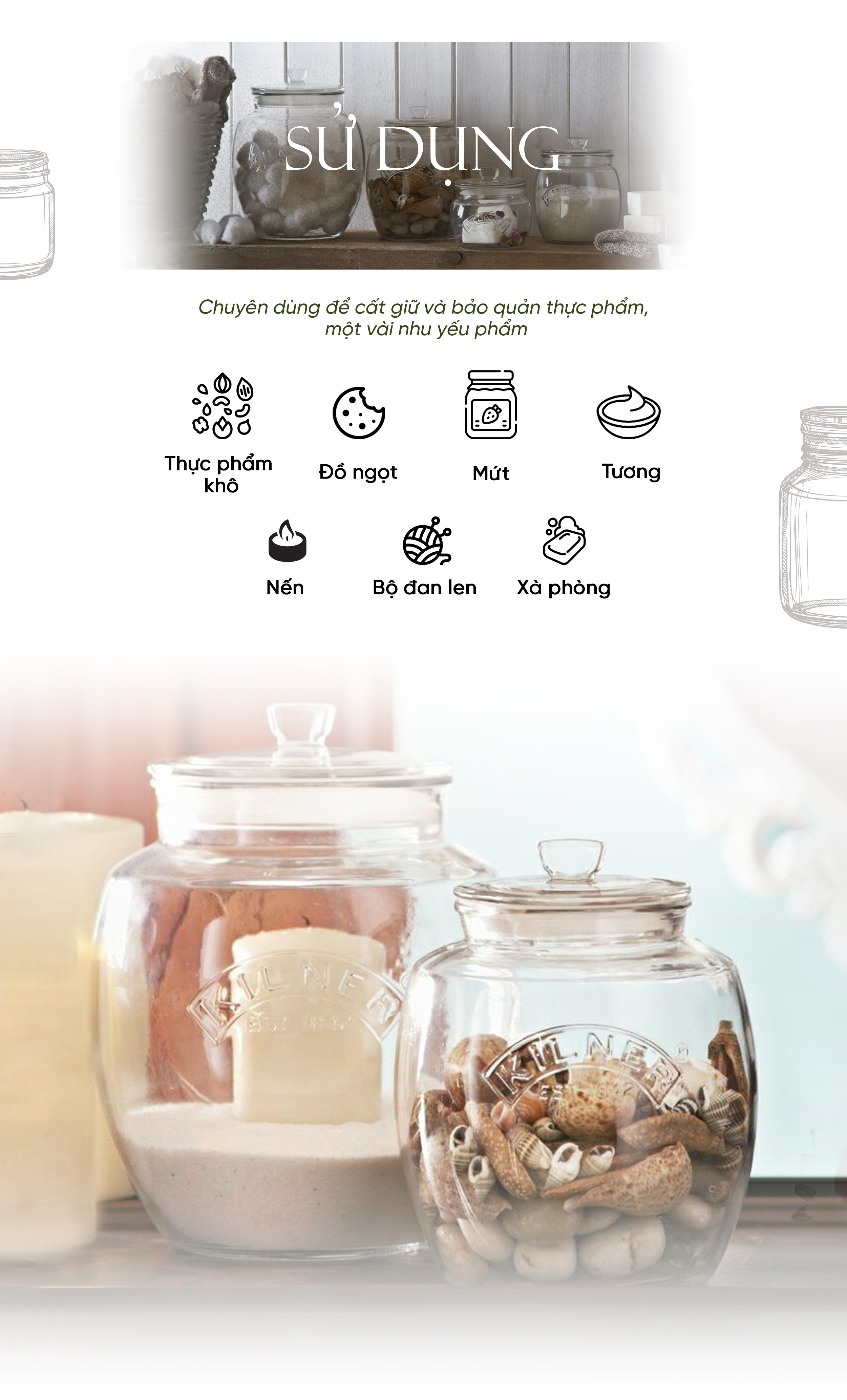 Kilner - Glass Jar - 0.85L - 2L - 4L | Shopee Singapore