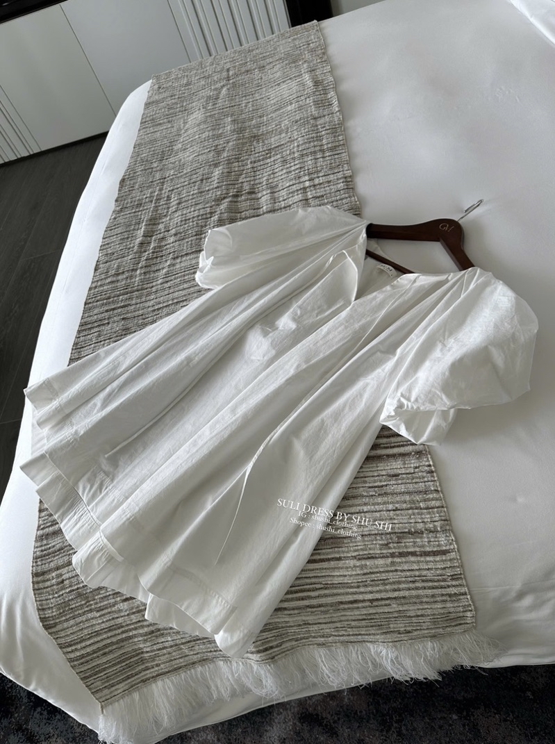 Suli Dress - Shrugged Shoulder Babydoll Dress (original photo) | Shopee ...