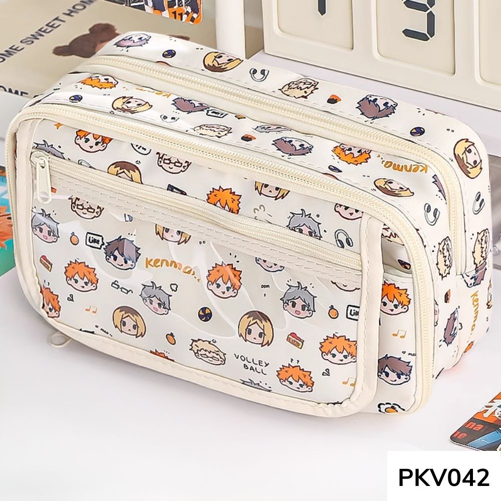 Blue Lock character pencil case, Anime with many spacious multi ...