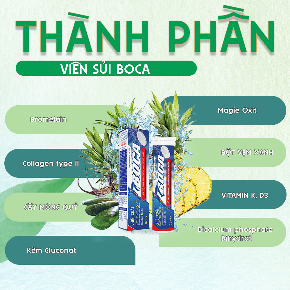 Genuine BOCA Effervescent Tablets - Supports Bone and Joint Protection ...