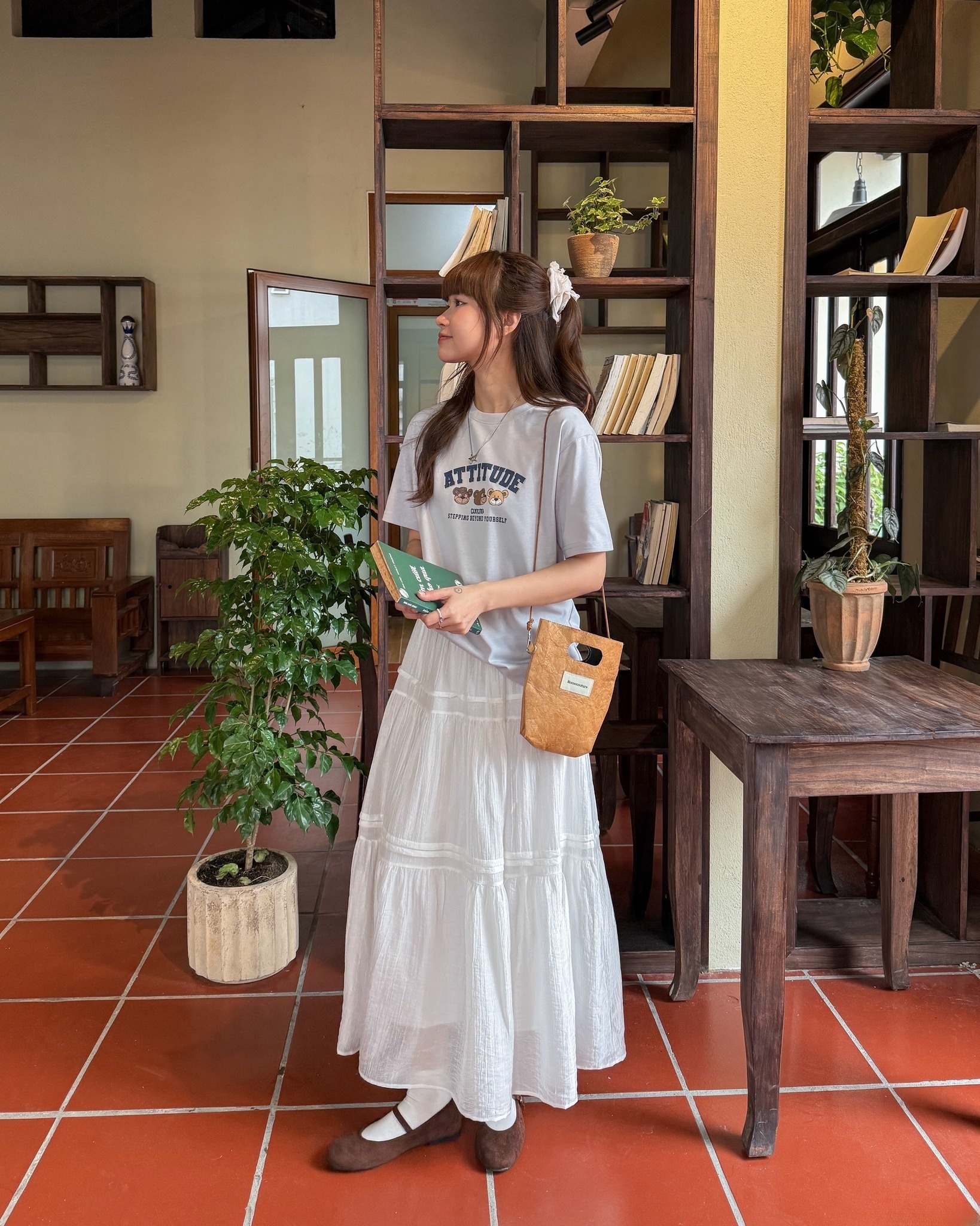 Bare_long Midi Skirt, Korean Style Long 2-Layer Flared Skirt_CV117 ...