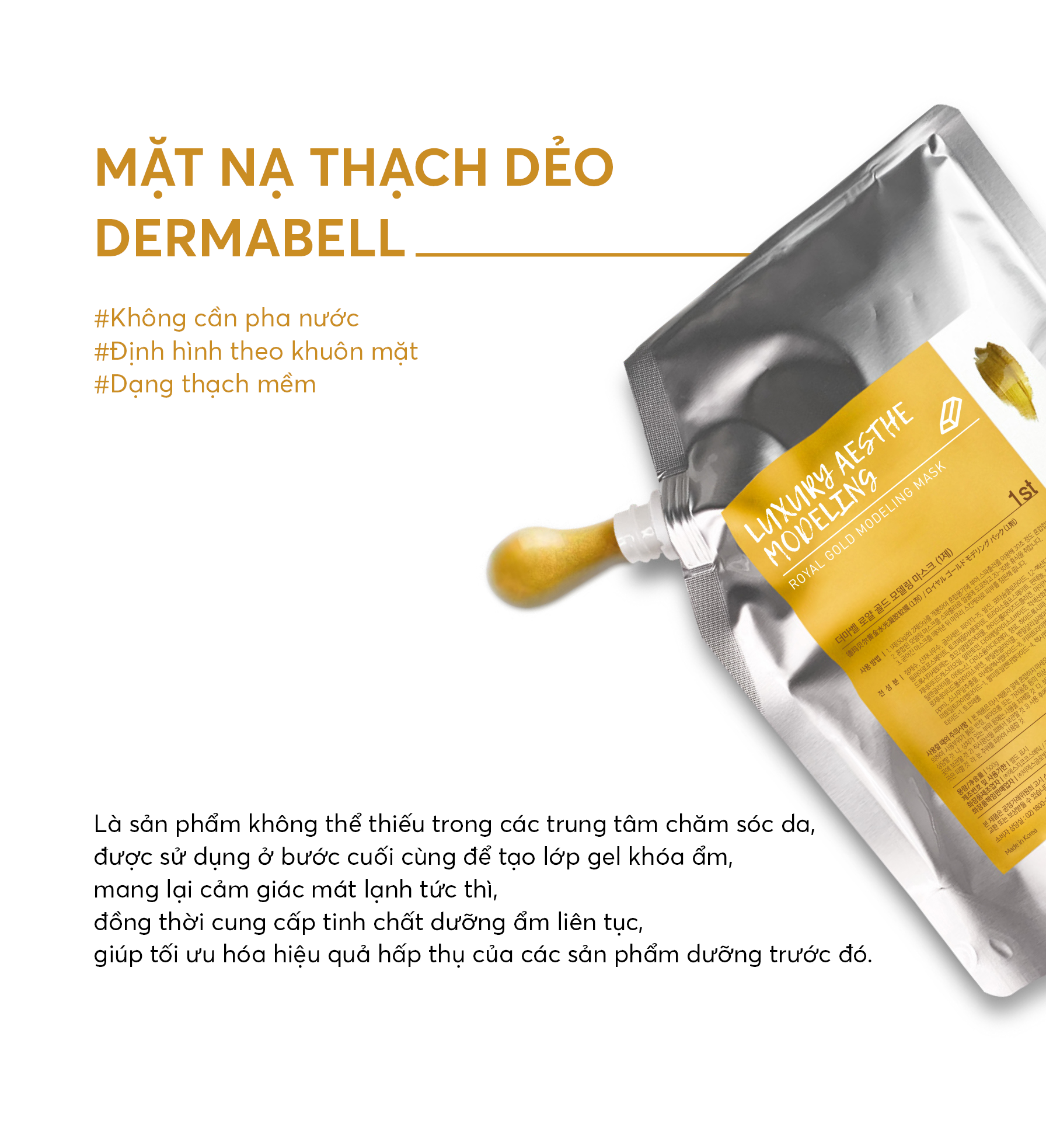 DERMABELL Korean Royal Gold Modeling Mask 1000g | Shopee Singapore