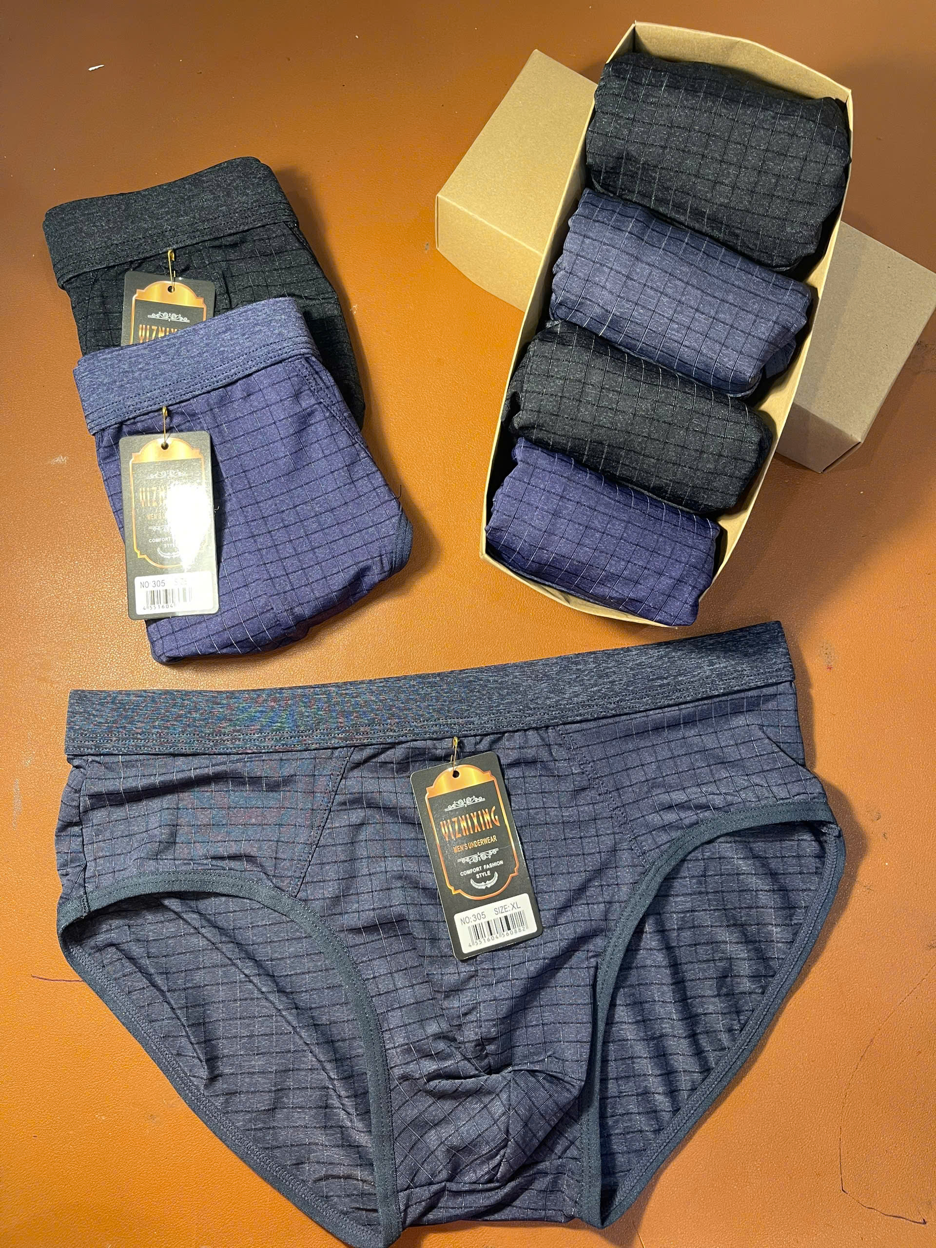 High-quality men's triangle underwear QN305, 4-way stretch men's cross ...
