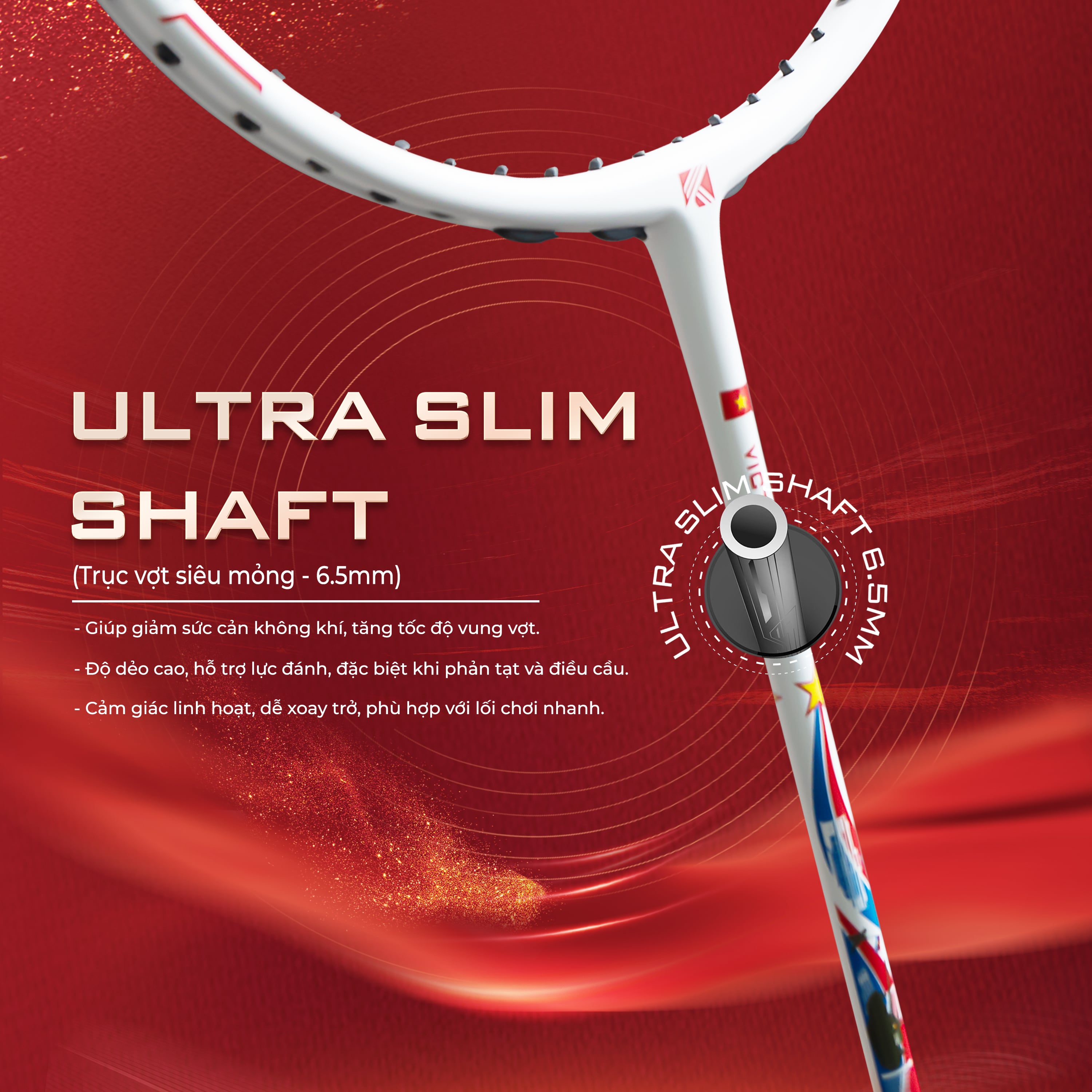 (No Box) KUNO Victory 1975 Badminton Racket, Premium Carbon T800, 4U ...
