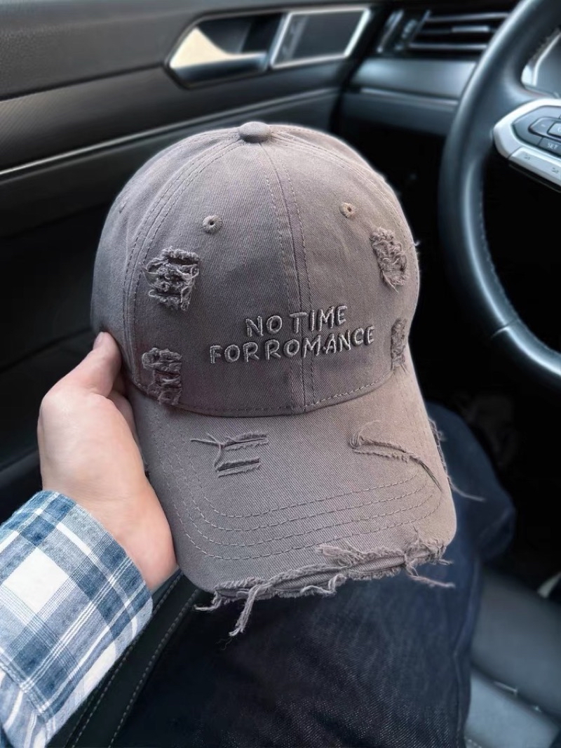 NOTIME streetlife embroidered torn baseball cap with thick form, GenZ ...