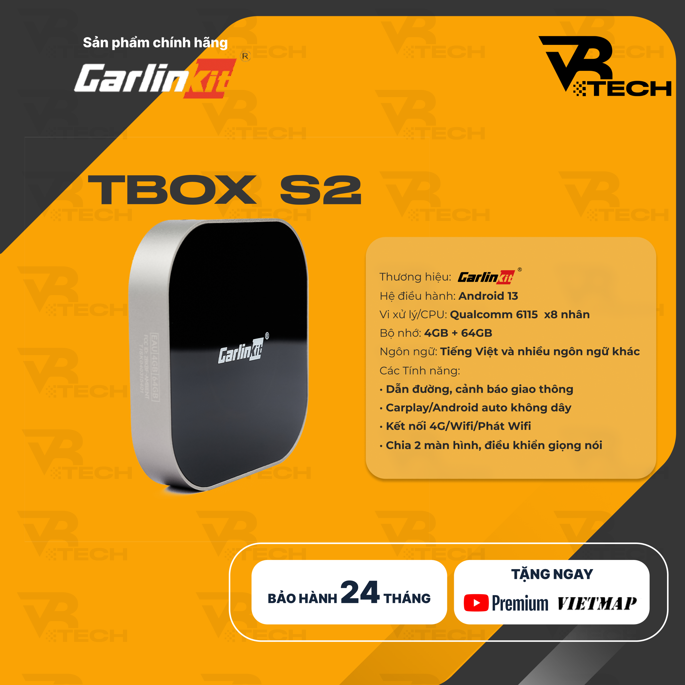 Carlinkit Tbox S2 AI 2025 Android Box - Smart car screen conversion box ...