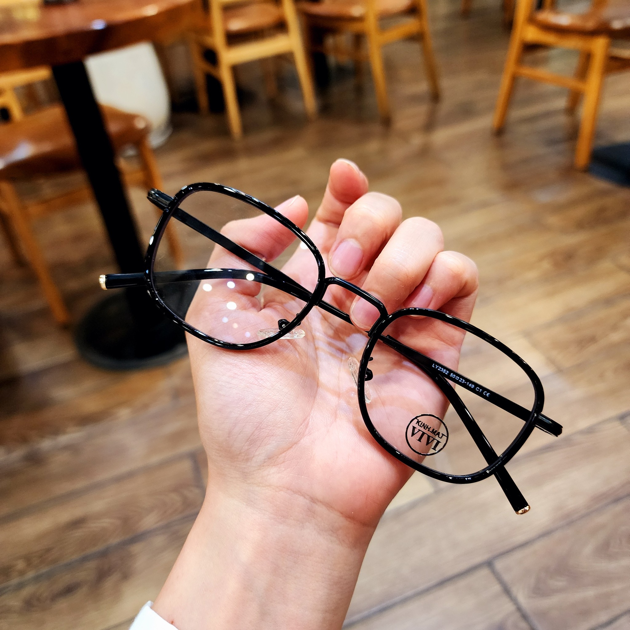 Korean men's and women's square metal eyeglass frames, accept near ...