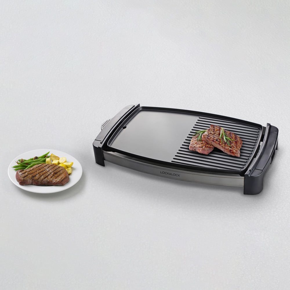 LocknLock EJG232 Electric Grill, Genuine Product, With Oil Drain Tray ...