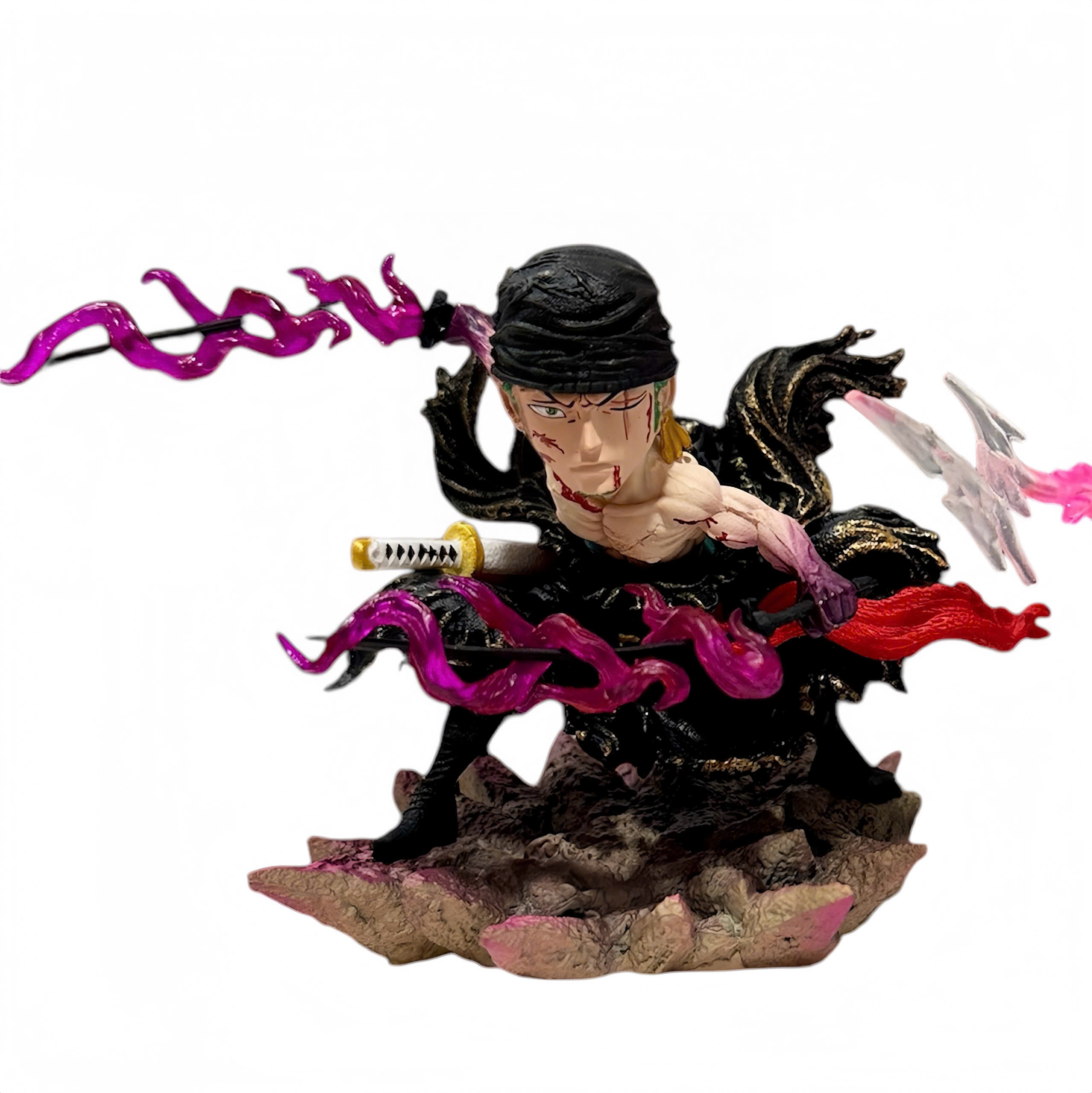 Luffy gear 5 model with white hair holding lightning, super sharp, 10cm ...