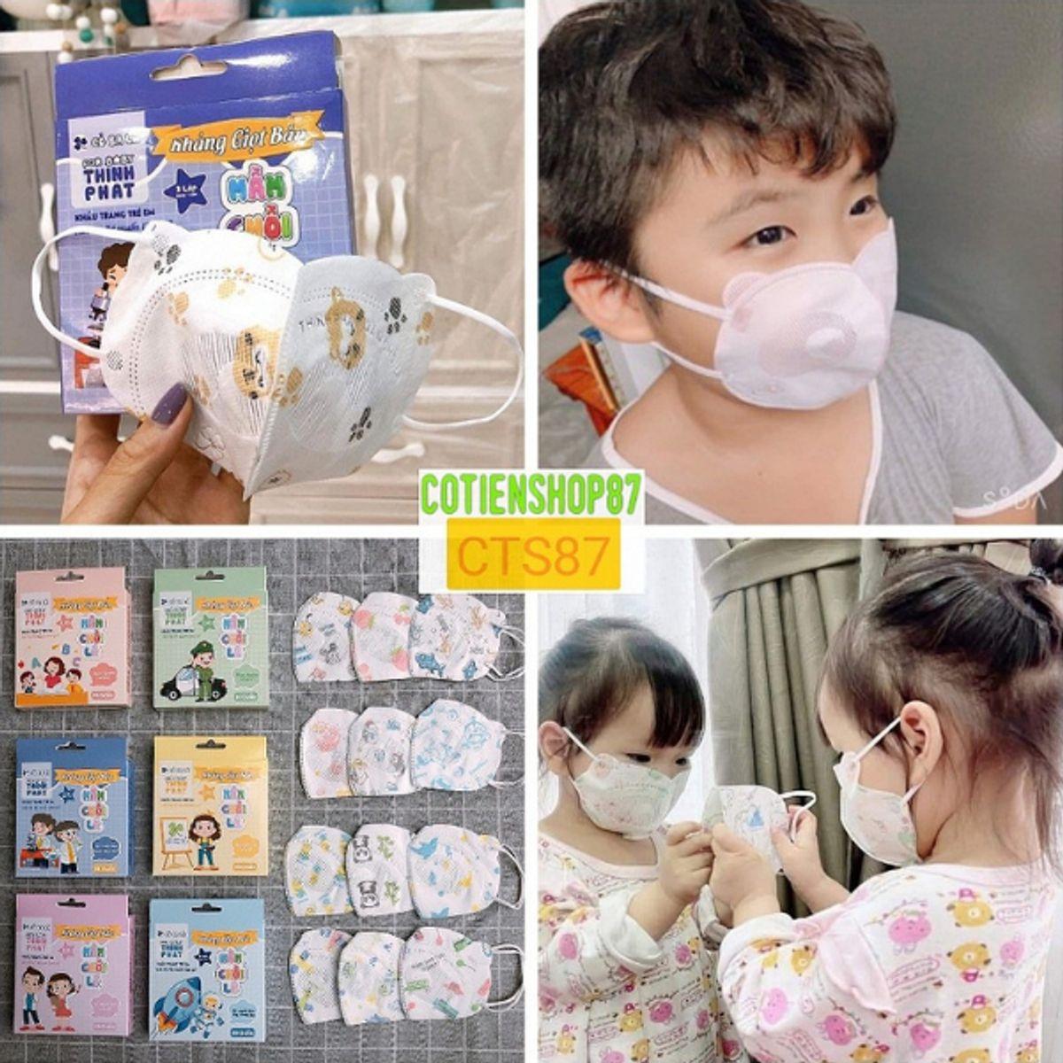 Set of 10 Children's Sprout Leaf medical masks in sizes for children 2 ...