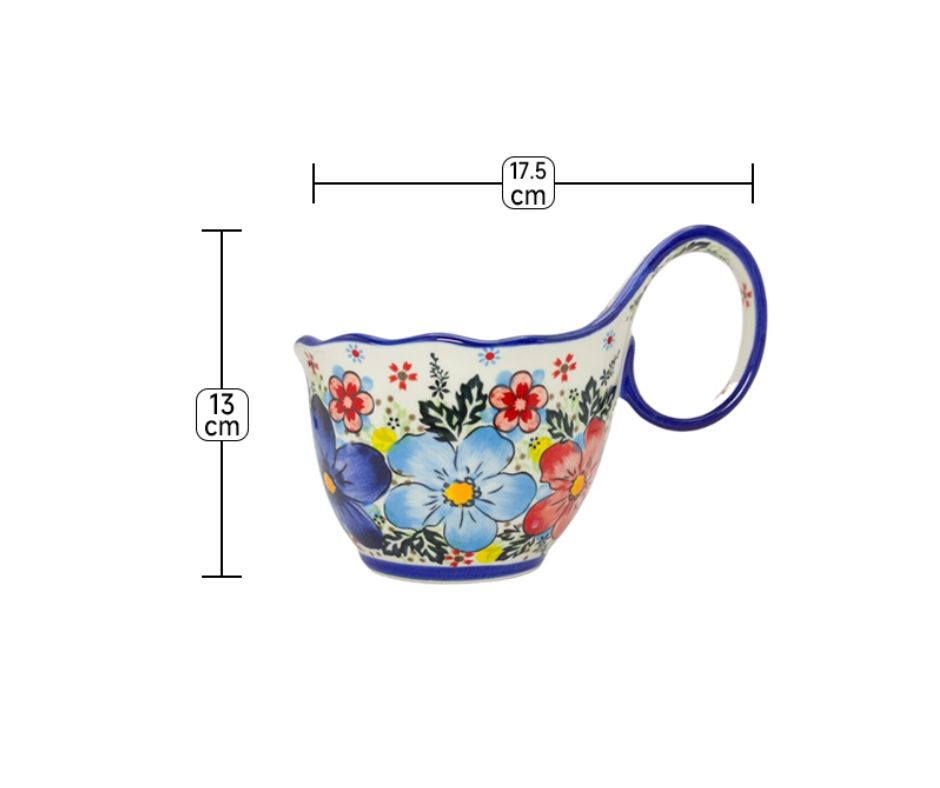 Ceramic Cup, Curved Handle Cup 500ml, Cup for Milk, Fruit, Cereal ...