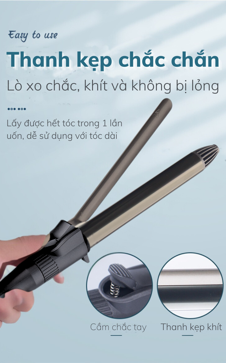 Combo Traditional hair curler with 360 degree rotation, hair ...