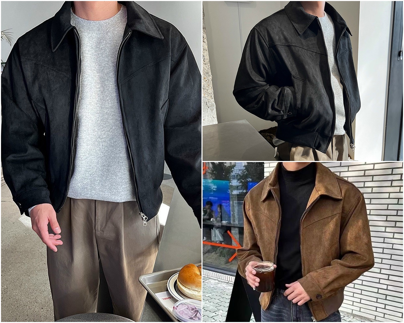 Unisex Cropped Plain Suede Jacket for Men and Women Jacket | Shopee ...