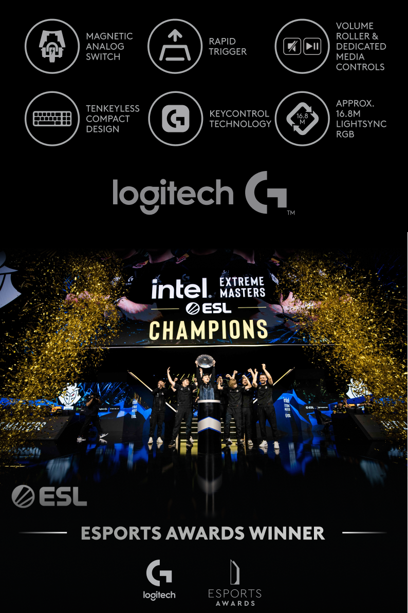 Logitech G PRO X TKL RAPID Wired Game Keyboard, Magnetic Analog switch ...