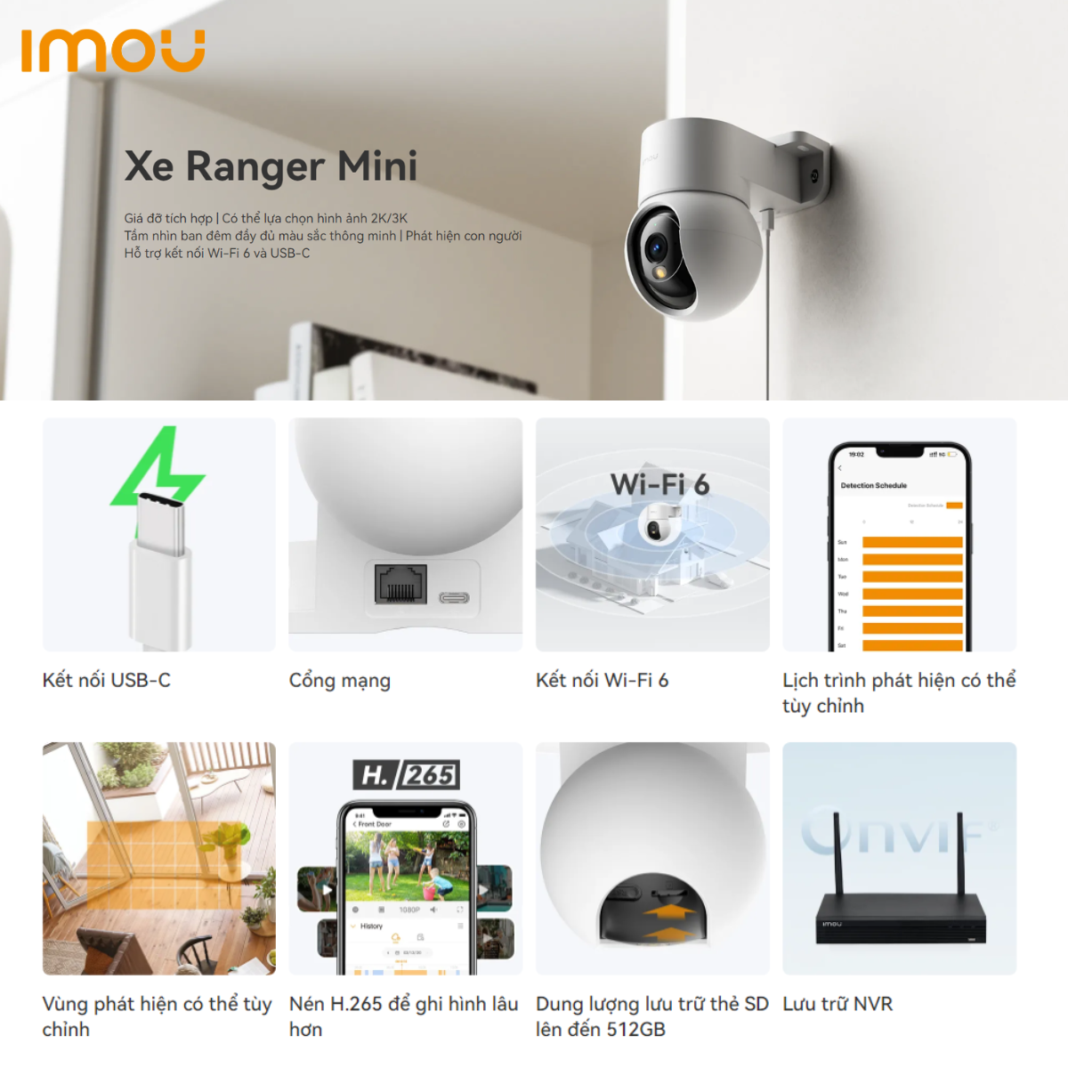 Imou Ranger Mini 3MP 5MP Indoor Wifi Camera with Integrated Night ...