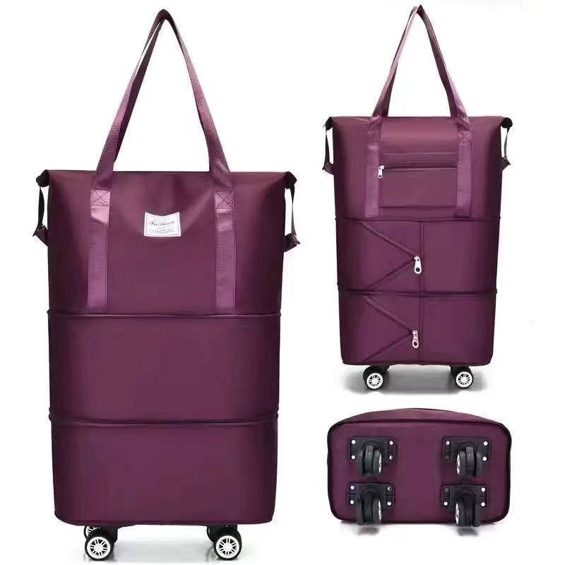 Travel bag with wheels, convenient 3-layer expandable Hong Fu bag ...