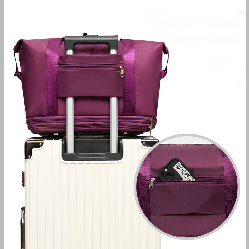 Travel bag with wheels, convenient 3-layer expandable Hong Fu bag ...