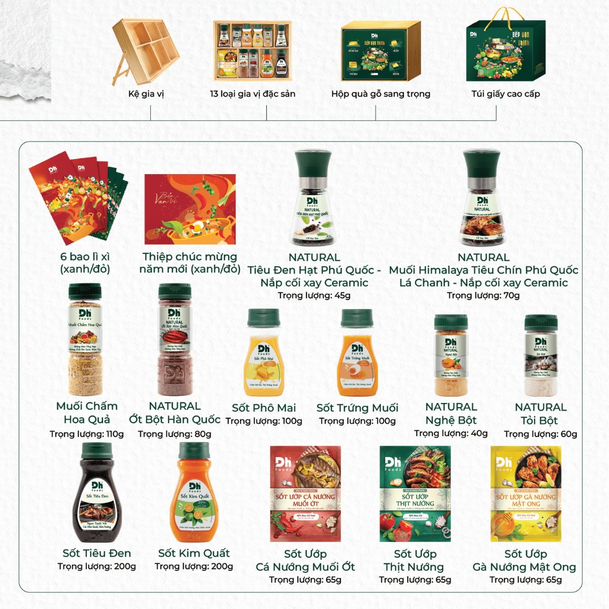 Van Thinh Dh Foods Kitchen Gift Box with 13 Types of Spices. Gift Set ...