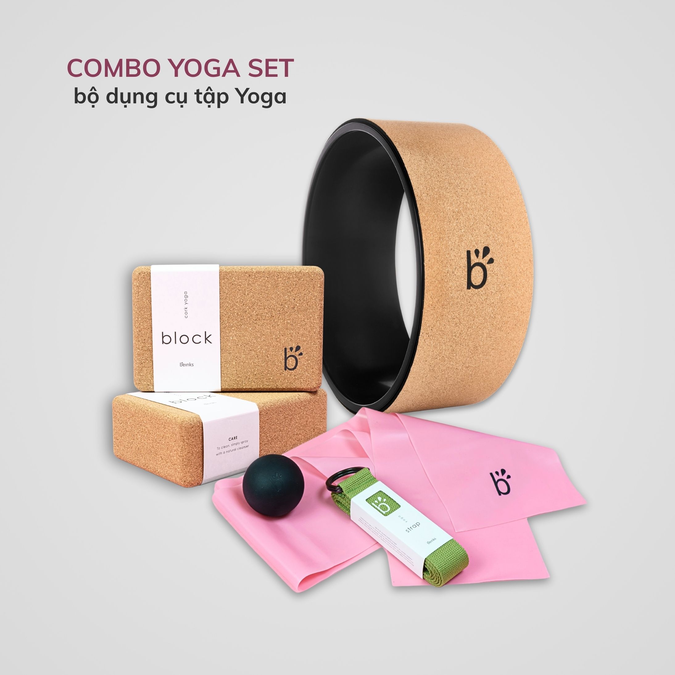 COMBO YOGA SET - Beinks - Yoga support kit (including 5 types of tools ...