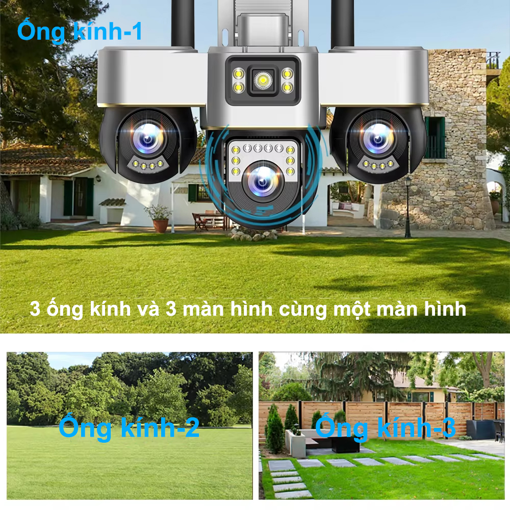 Dosen Pro Wifi Camera 3 lenses SC30 Wireless Outdoor Surveillance Ip66 ...