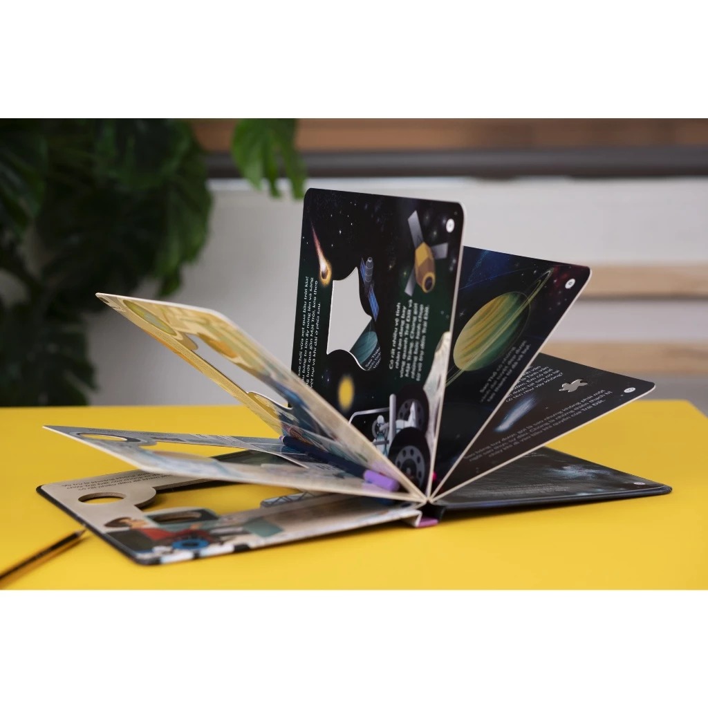 See-through book with the theme of Universe and Zoo - Dinh Ti Books ...