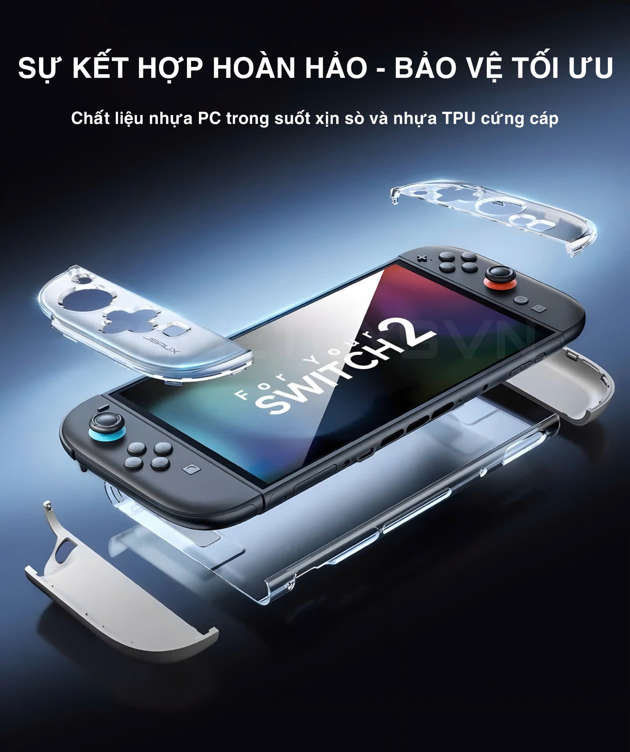 Premium hard PC and TPU transparent protective case set (JSAUX) for ...