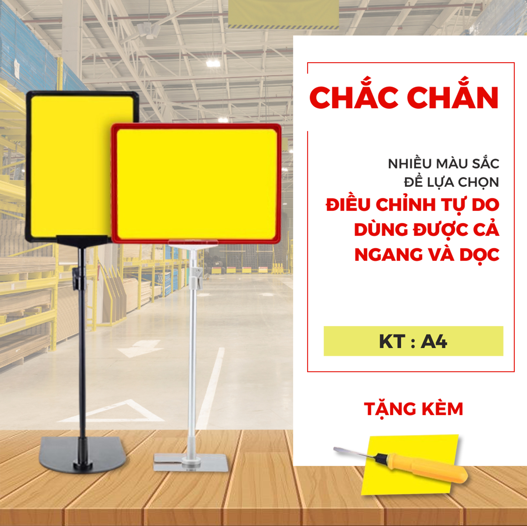 Portable Warehouse Notice Board Stand Frame Set - Industrial Iron ...