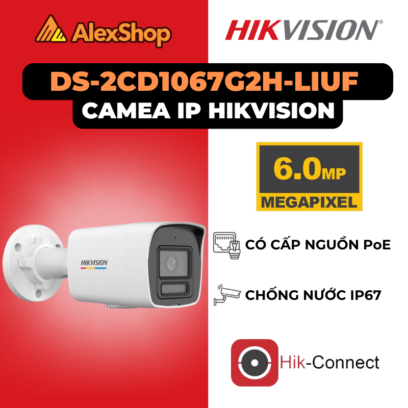 [6M] HIKVISION DS-2CD1067G2H-LIUF | ColorVu Body POE IP Camera, Fake ...