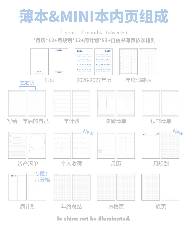 [PLANNER 2026] Planwith Planner 2026 MINI Version & WEEK PU Leather Cover Convenient Multi-Pate ...