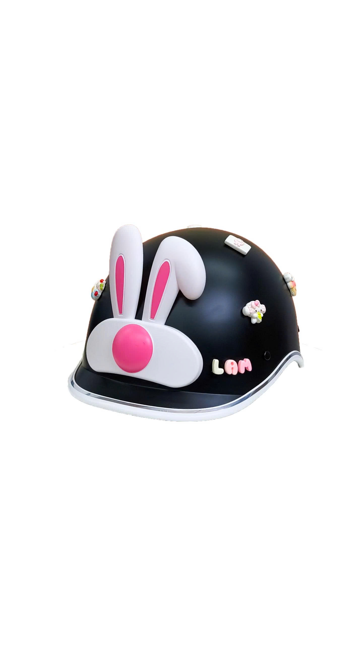 [GIVE NAME CHARM] Cute Dolphin Helmet with Rabbit Ears, Many colors ...