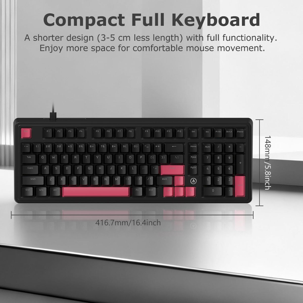 Ajazz AK980 wired mechanical keyboard - Type C - RGB Led- Gasket ...