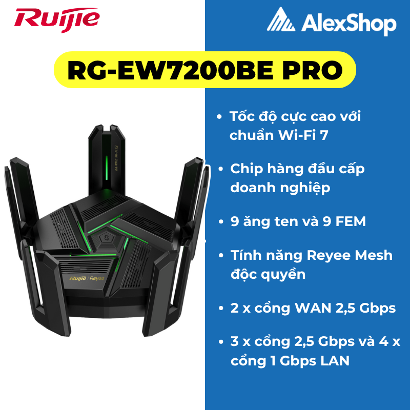 [BE7200] Ruijie RG-EW7200BE PRO | Wifi 7 Cloud Management Transmitter ...