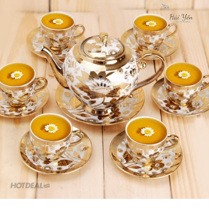 High-end royal tea set, set of 1 6-cup tea pot with saucer | Shopee ...