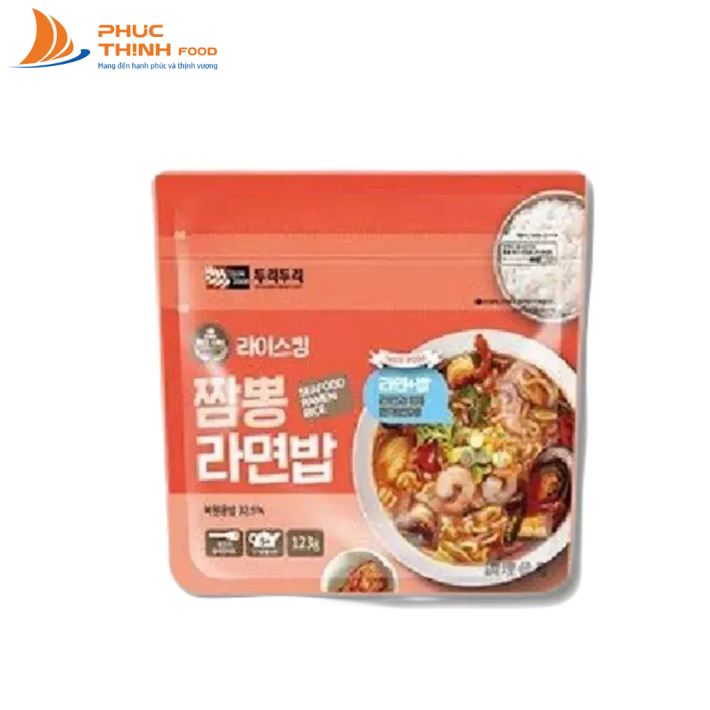 Korean Ramen Noodles and Mixed Rice Doori Doori Seafood Flavor 126g ...