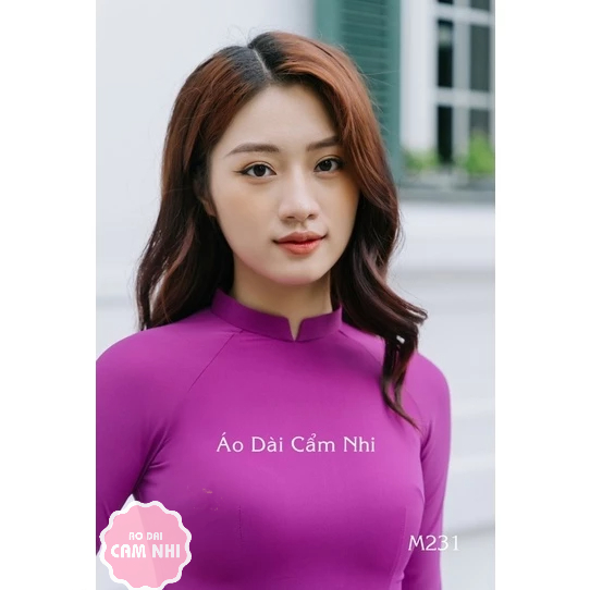 Purple plain American silk ao dai Code M231, Uniform Ao Dai 2023, Cam Nhi Ao Dai | Shopee Singapore