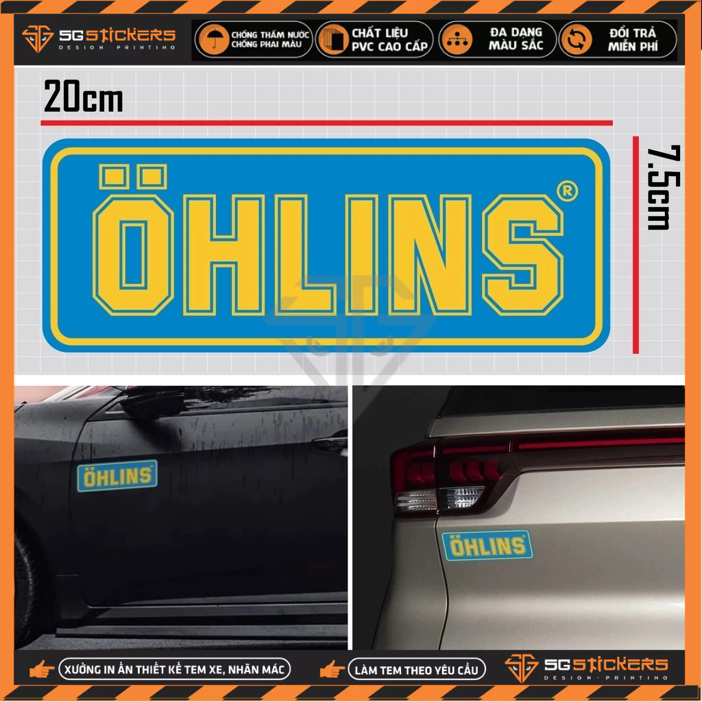 Ohlins Car Sticker | Stot-05 | Car Oto Sticker Side Sticker Driver's ...