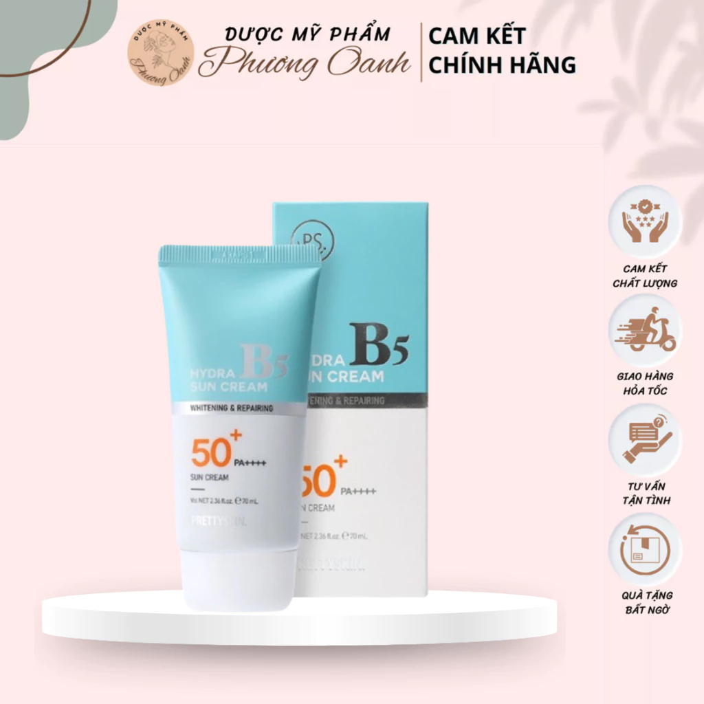 Korean PRETTY SKIN Hydra B5 Sun Cream Supports Recovery, Whitening ...