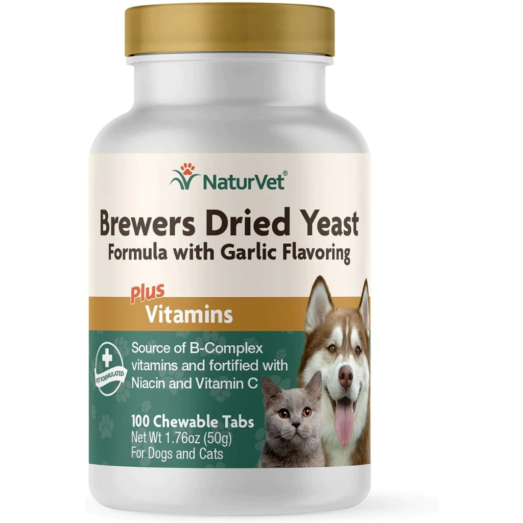 Naturvet Brewer's Dried Yeast Garlic Tablets for Dogs and Cats Supports ...