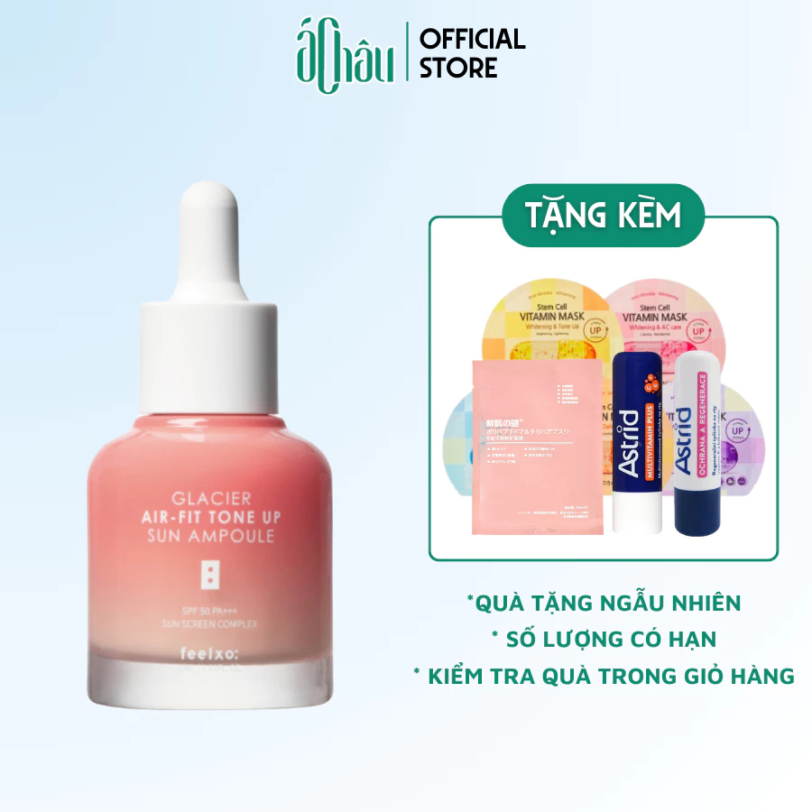 Feelxo GLACIER Air-Fit Tone Up Sun Ampoule SPF 50+ + Whitening Lift ...