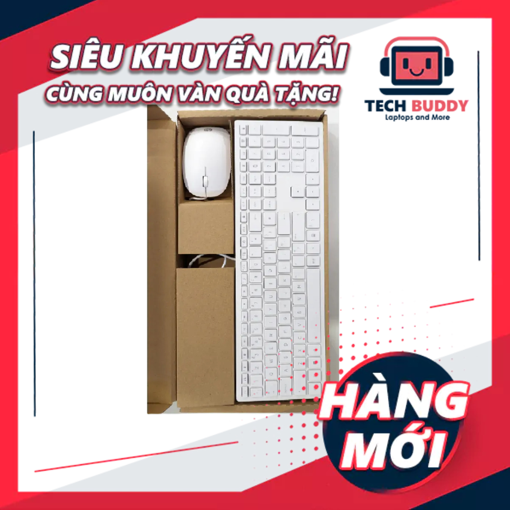 Hp Slim White Wired Computer Keyboard with mouse for Students and ...