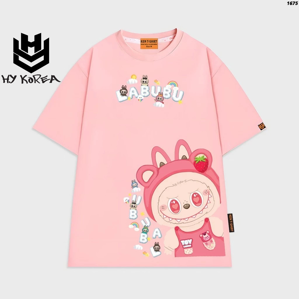 LABUBU T-shirt HY KOREA Labubu Strawberry Bear shirt 1675 long sleeve ...