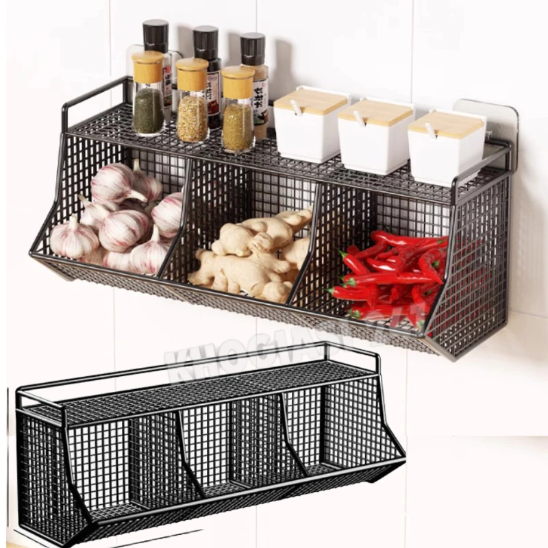 Wall-mounted 3-Drawer, 2-Tier Tilting Shelf Made of Powder-Coated Iron ...