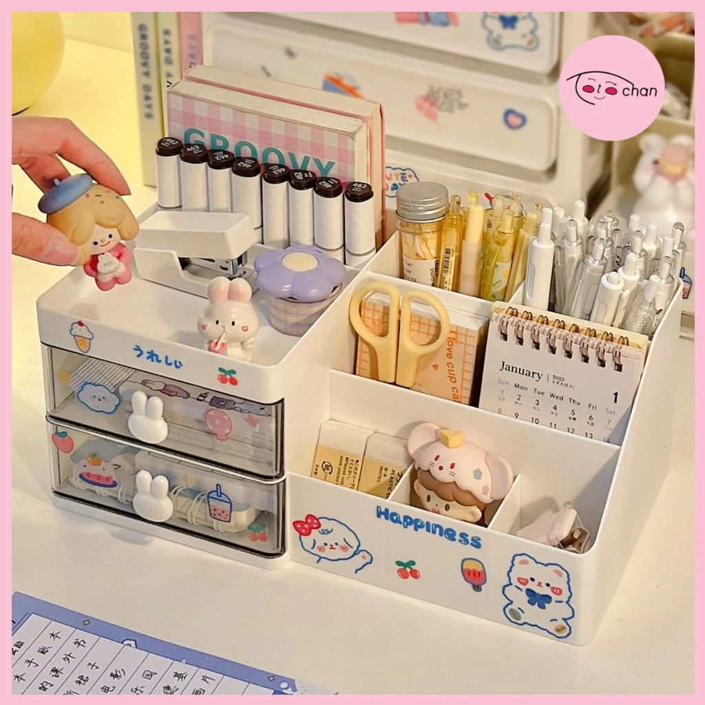Pen Shelf, Personal Item Storage (3 tiers of transparent drawers) Many ...